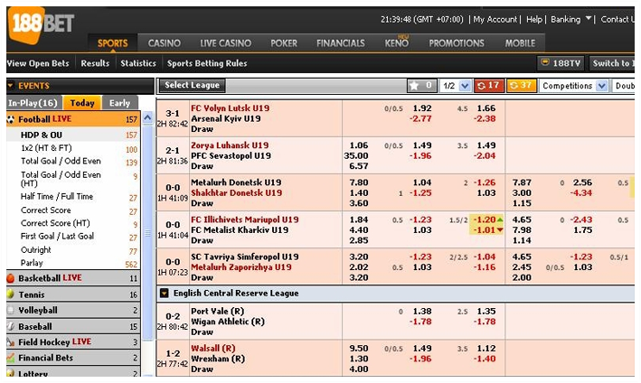 188Bet Review - Read Our Opinion of 188Bet.com